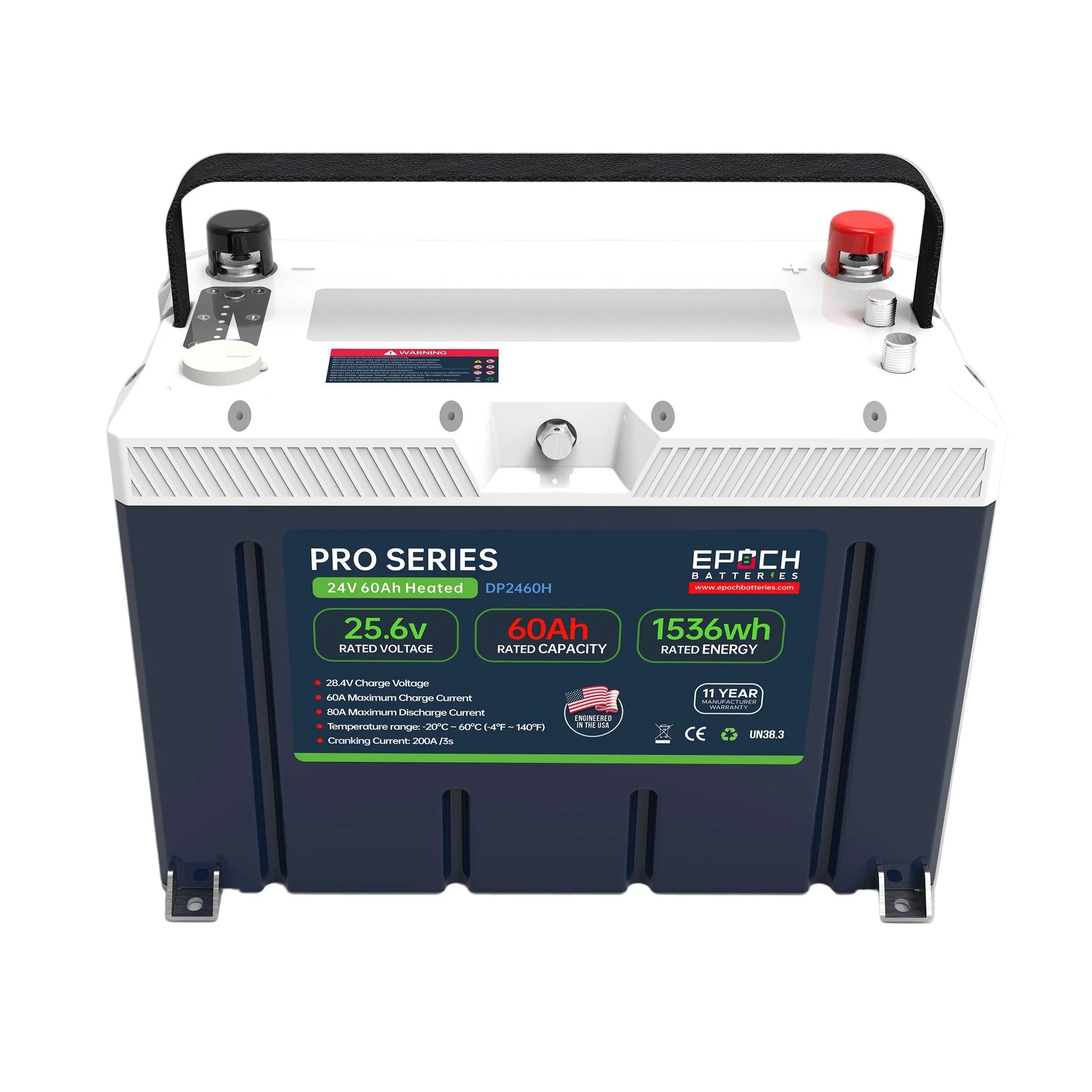 Battery Epoch 24V 60Ah Pro Series Heated LiFePO4 | M-Oceans